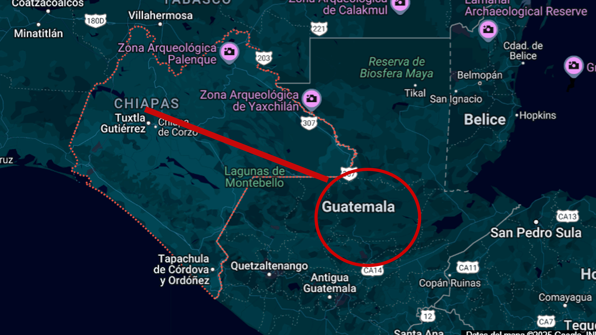 ¿Cuánto tiempo te toma llegar de Chiapas a Guatemala?
