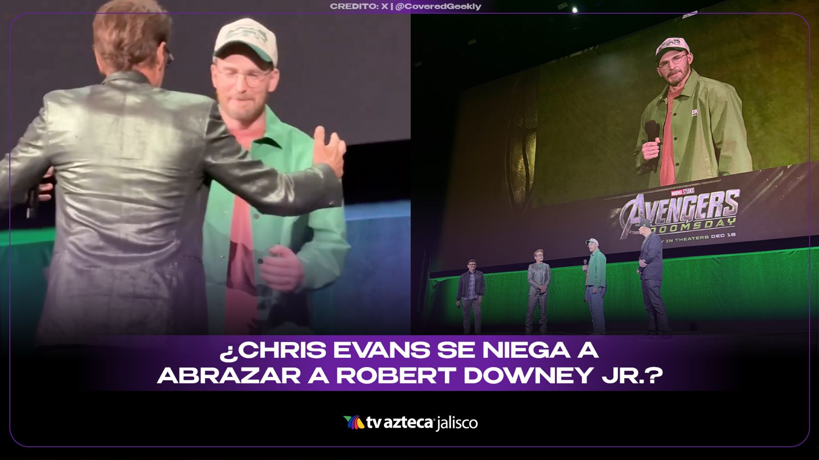 VIDEO: Chris Evans y Robert Downey Jr rechazan abrazo en Avengers ...