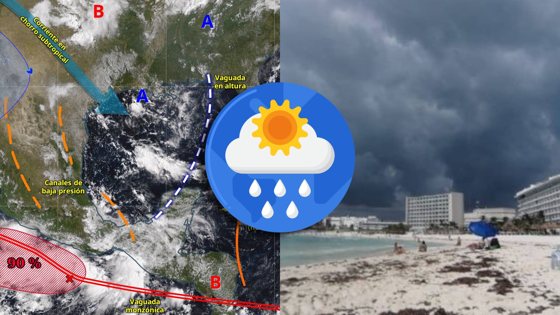 ¡Se aproxima la Onda Tropical 34 a Quintana Roo! Clima en Cancún hoy, 22 de septiembre