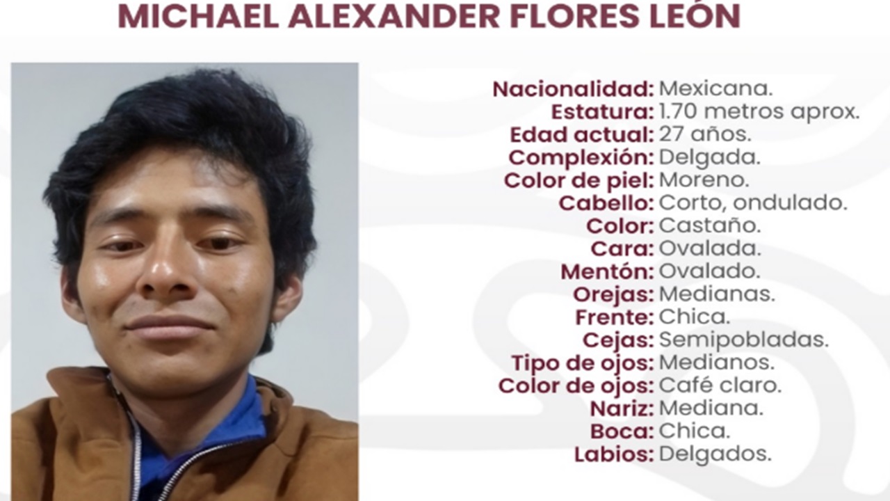 Michael Alexander Flores es reportado como desaparecido en Acajete