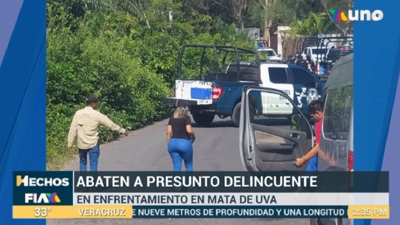 Abaten a delincuente durante enfrentamiento en Mata de Uva