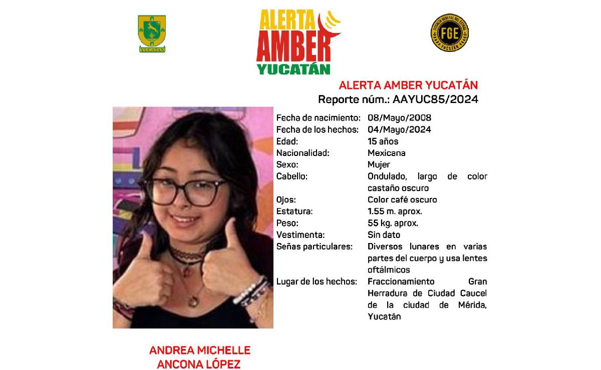 Con Alerta Amber buscan a la menor Andrea Ancona tras desaparecer en ...
