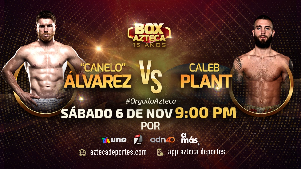 Box Azteca transmitirá Canelo vs Caleb Plant en vivo
