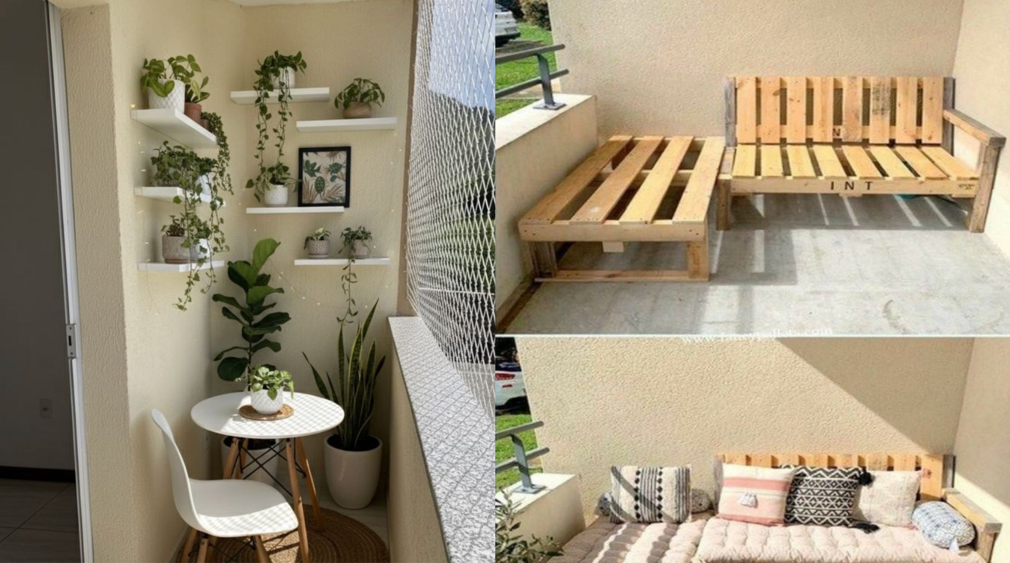 ¿Cómo puedo amueblar mi balcón sin gastar tanto, si es pequeño?