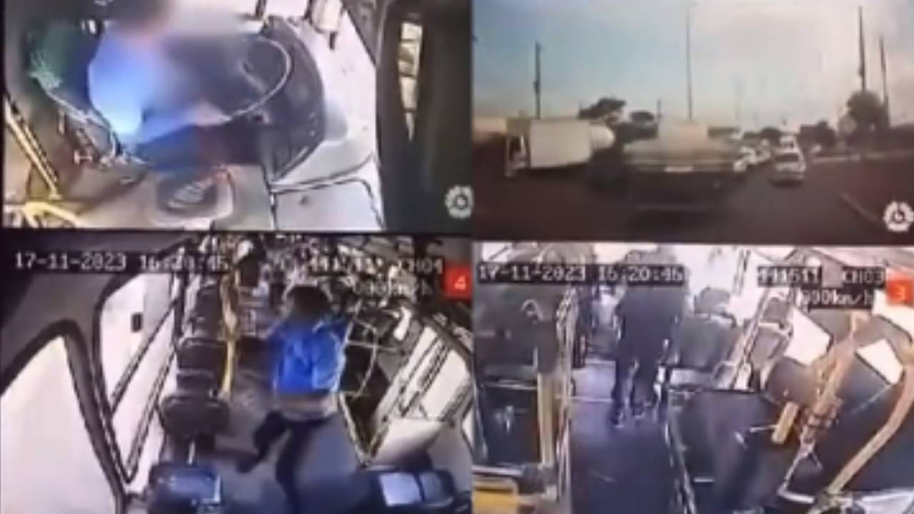 Mujer salió volando de la ventana de un autobús en accidente en Brasil