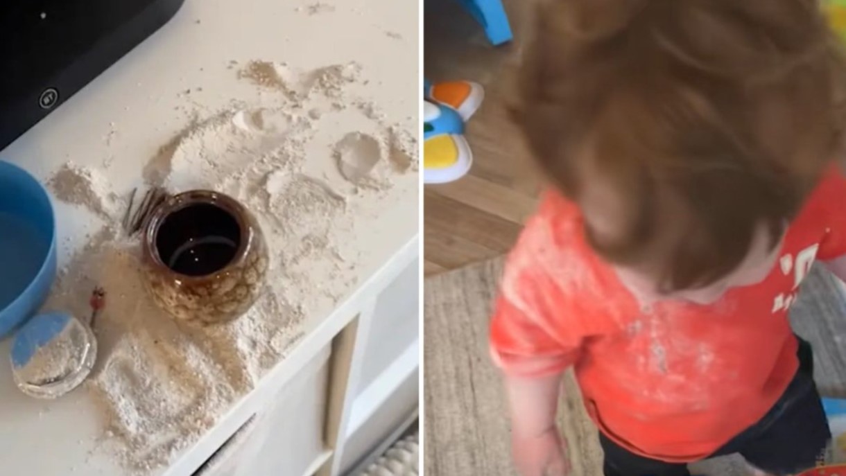Insólito VIDEO: Bebé ingiere cenizas de su abuelo