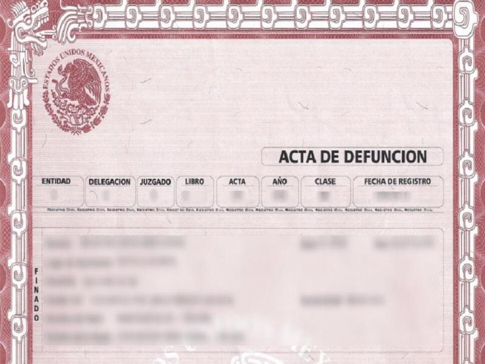 Cómo tramitar un acta de defunción