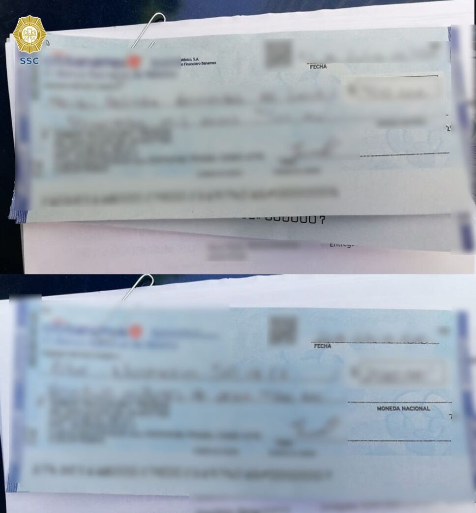 Detienen a sujeto por intentar cambiar cheques alterados
