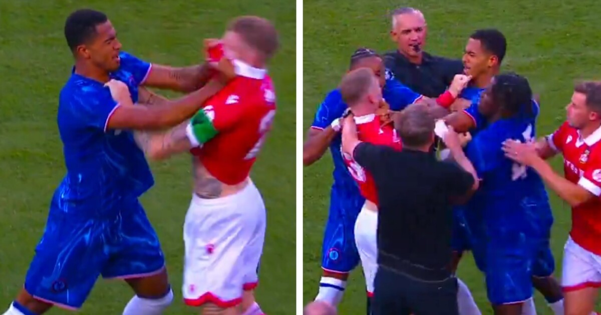 Así acabaron a los puños Colwill y McLean en partido amistoso entre ...