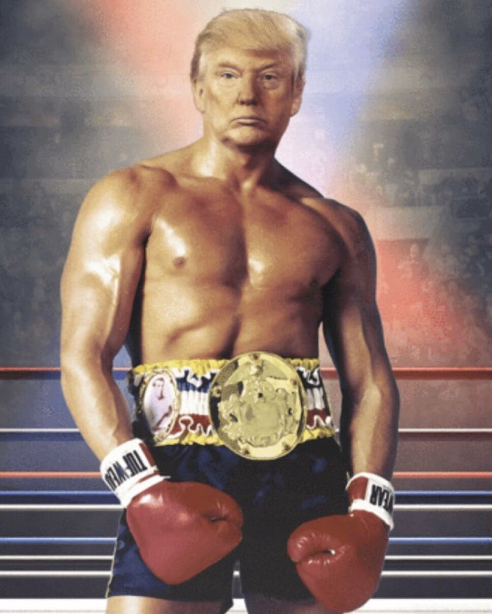 Trump publica foto al estilo “Rocky Balboa”