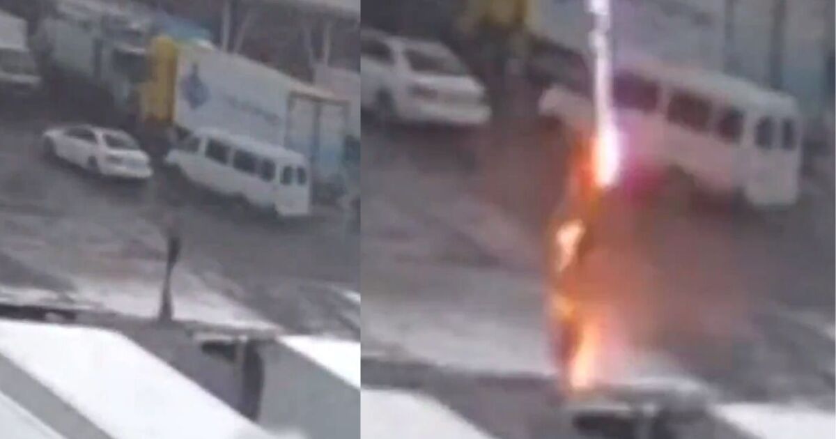 Hombre le cae un rayo en la cabeza y muere al instante en Rusia: video