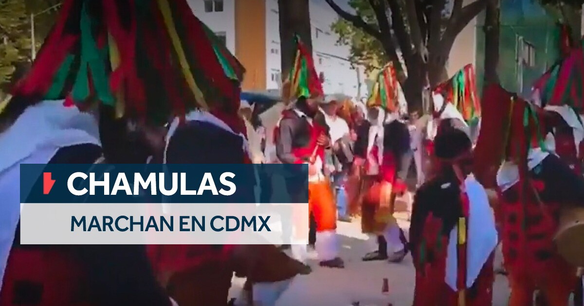 Marcha de AMLO: Indígenas chamulas dieron color en la CDMX