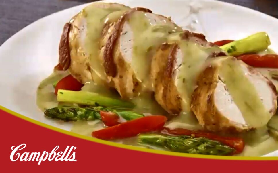 Campbell´s recomienda: Pechuga de pollo bañada en salsa de espárragos