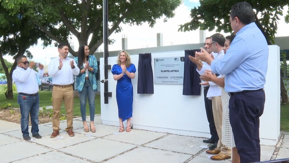 Un futuro próspero en Yucatán: inauguran Plantel Azteca Mérida