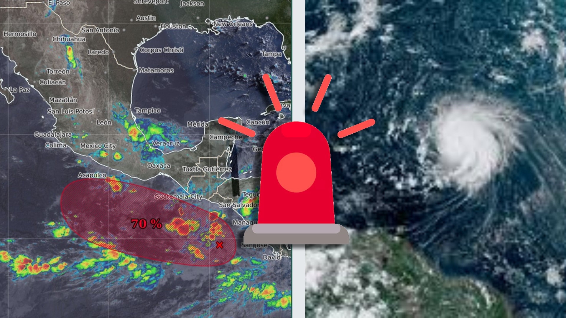 Vigilan un posible nuevo ciclón en el Pacífico mexicano con 70% de probabilidad de formación