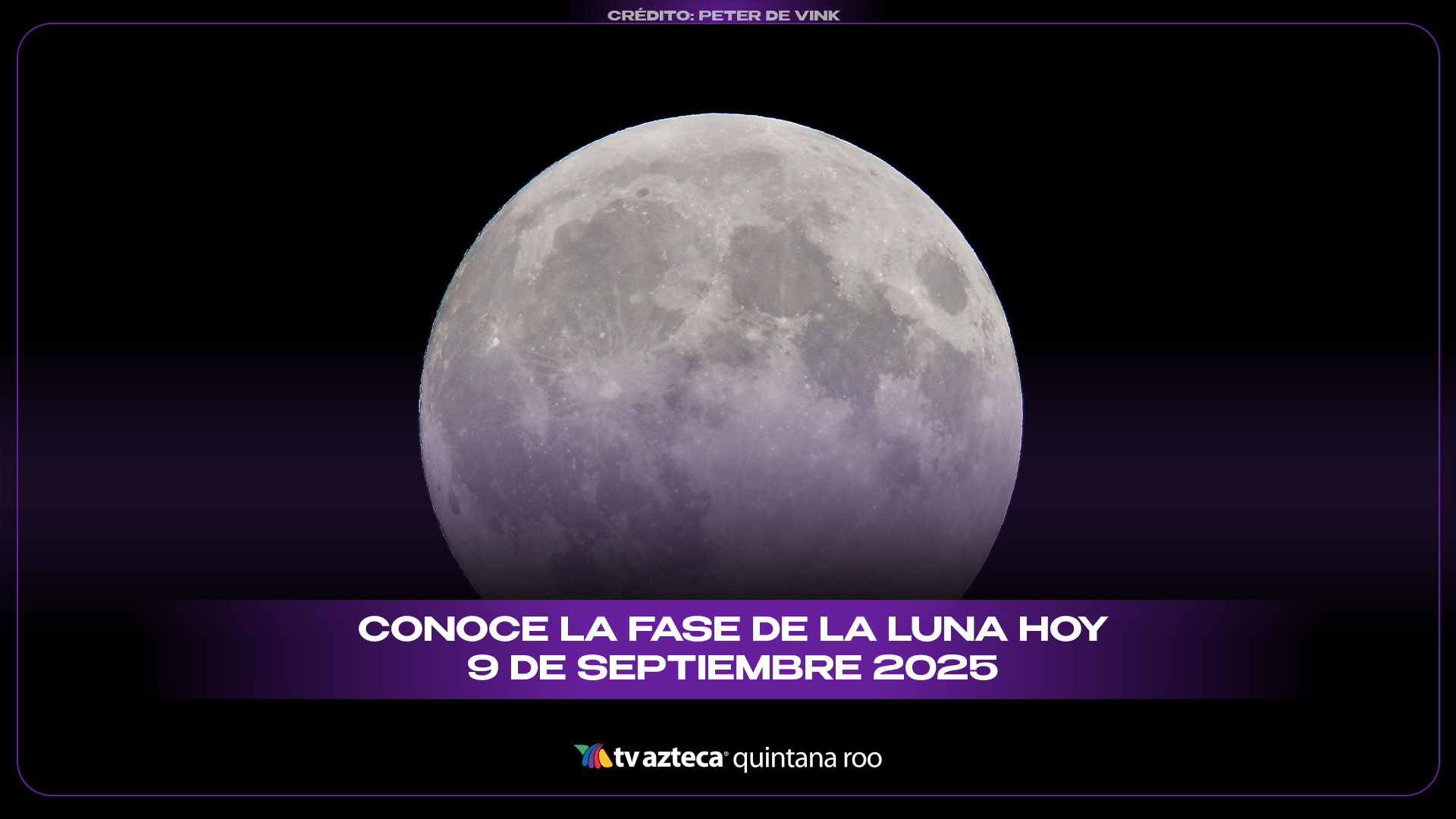 Conoce la fase de la Luna hoy 9 de septiembre 2025