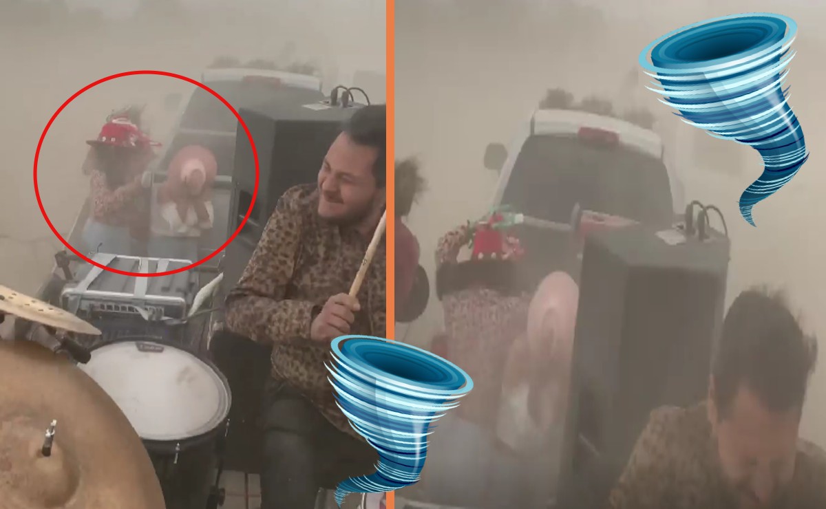 Músicos de león quedan atrapados entre Remolinos