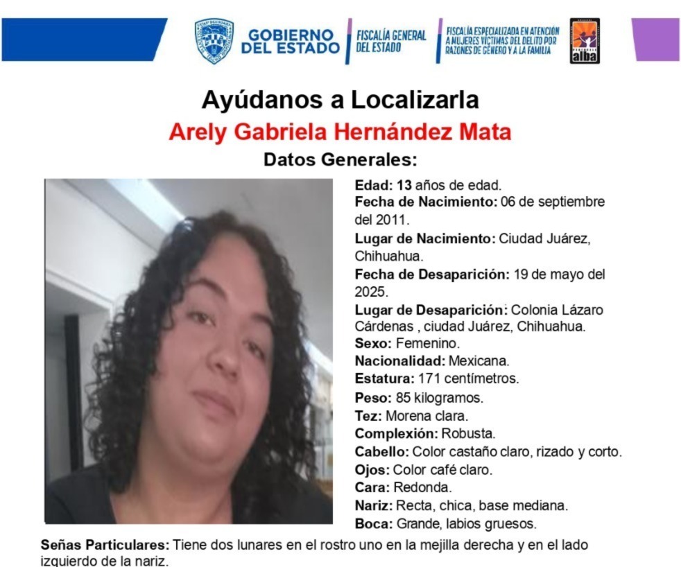 FGE Ciudad Juárez: ¿Quién es Arely Gabriela Hernández Mata y qué sabemos de su desaparición en ...