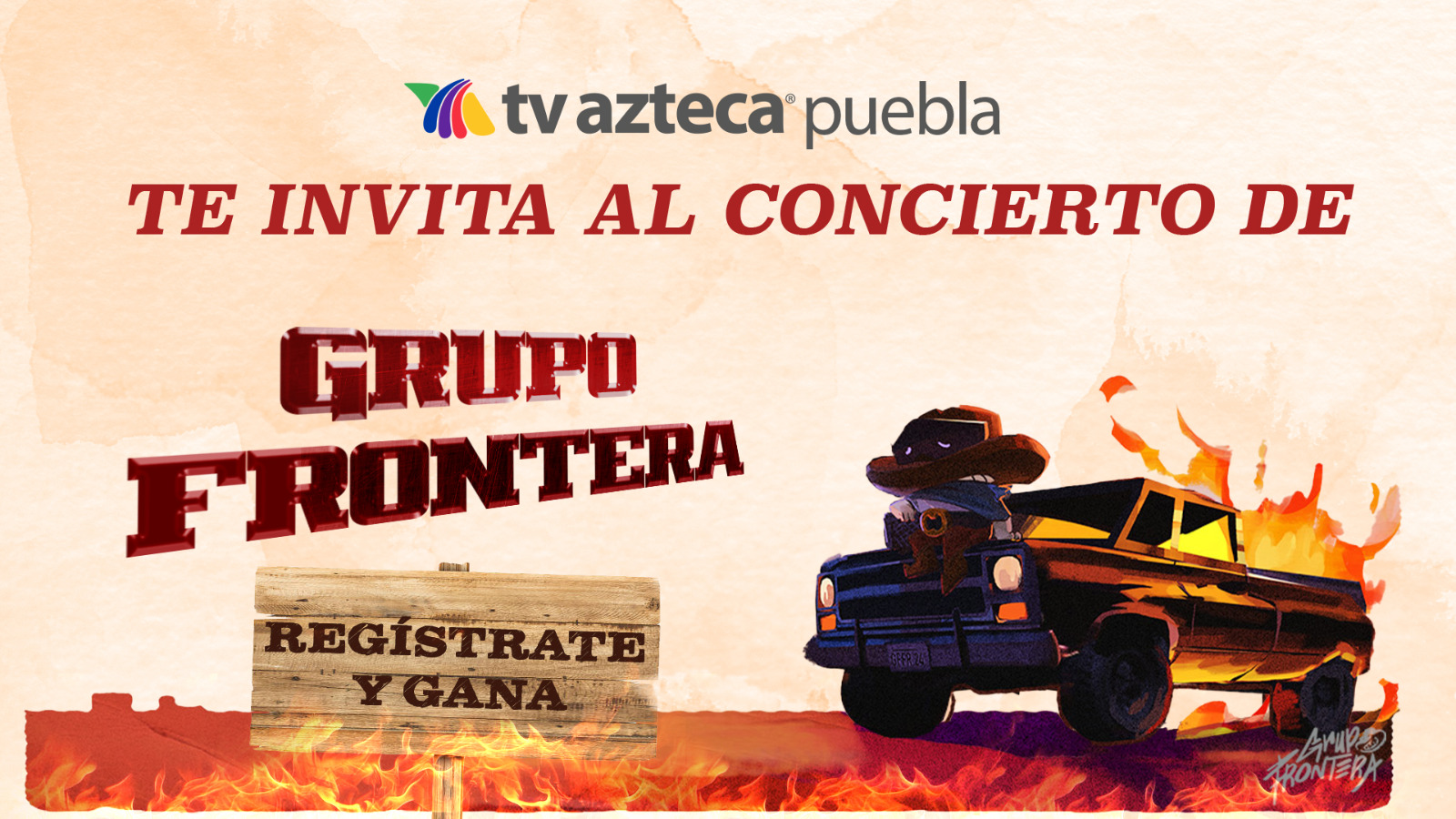 TV Azteca Puebla te lleva al CONCIERTO DE GRUPO FRONTERA en Puebla