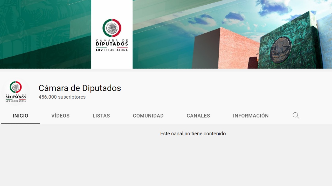 Canal de Cámara de Diputados en YouTube ya está disponible