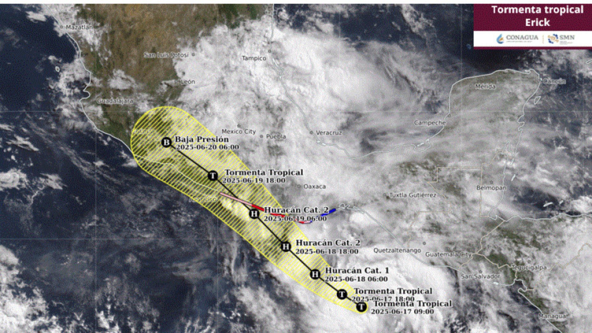 Tormenta tropical Erick avanza hacia México con potencial de ...