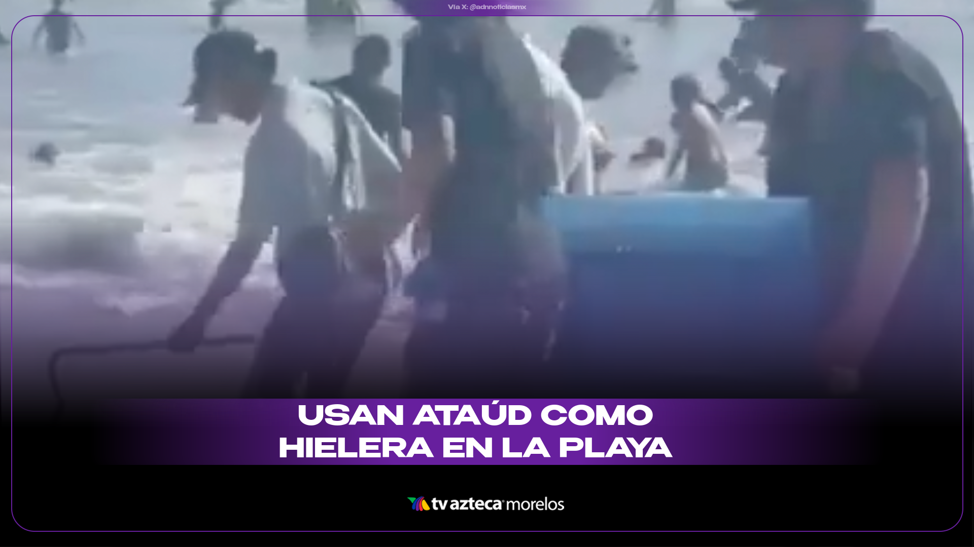 Usan ataúd como hielera en la playa y desatan polémica