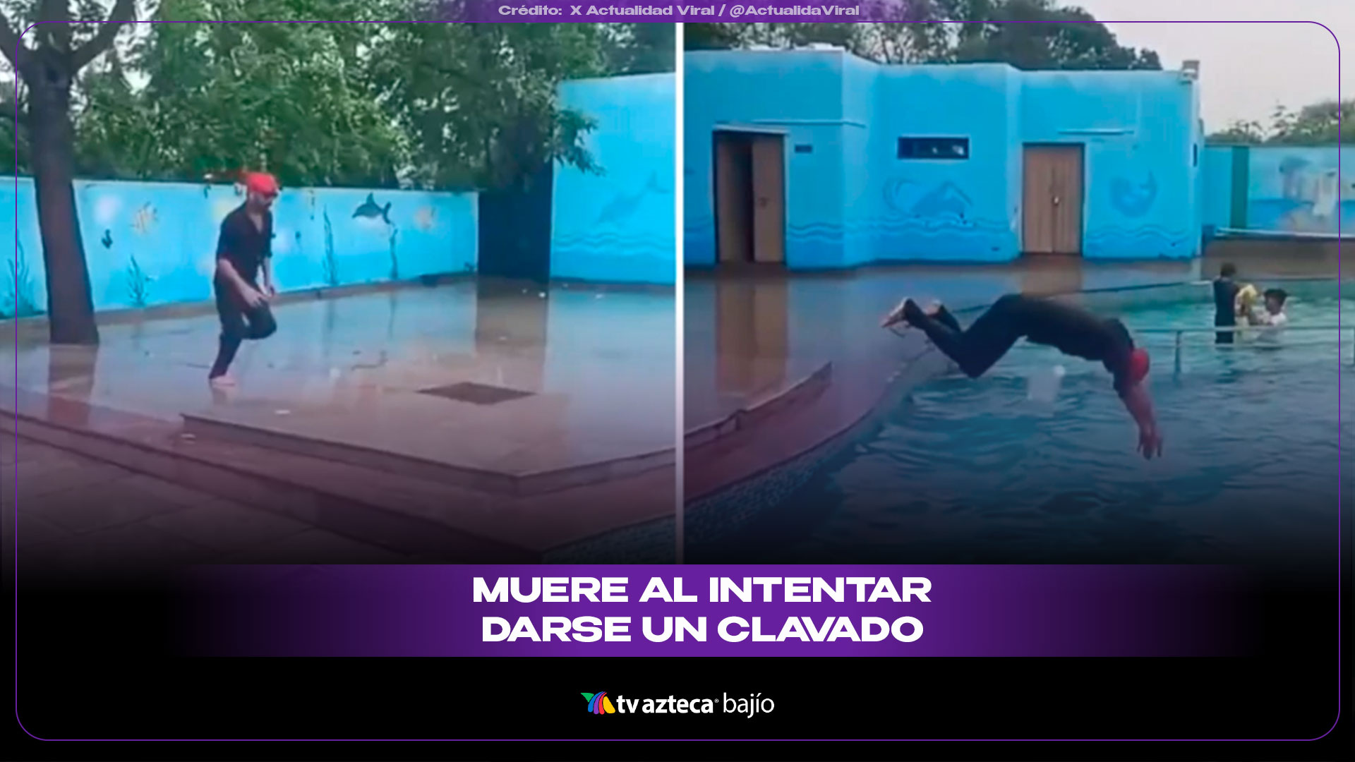 Hombre muere tras peligroso clavado