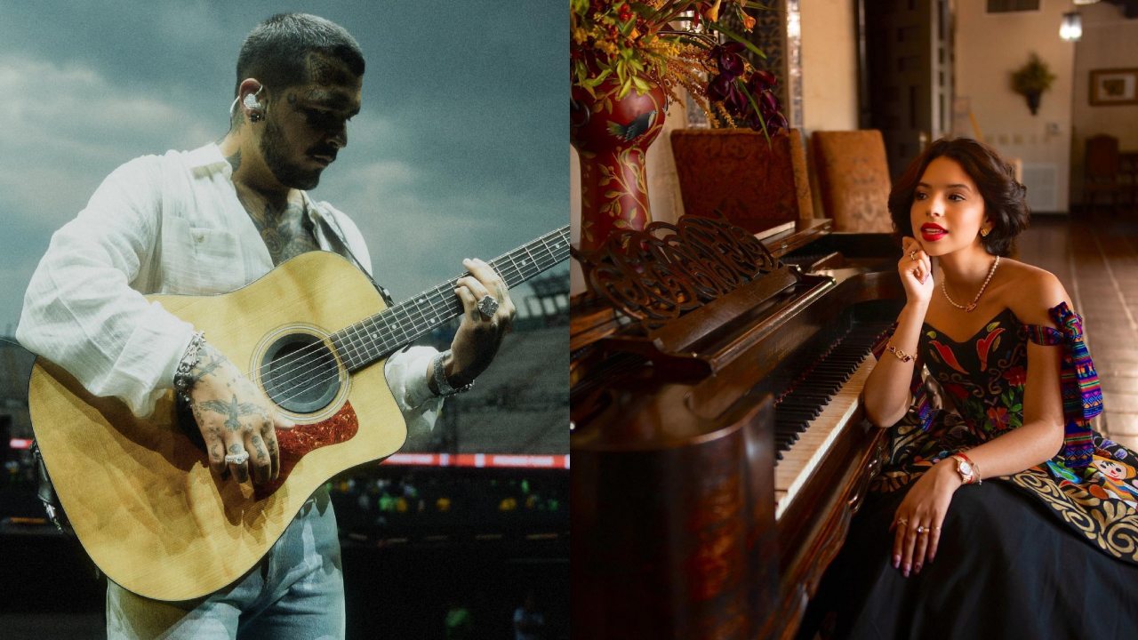 Christian Nodal y Ángela Aguilar cantan en vivo por primera vez "Dime ...