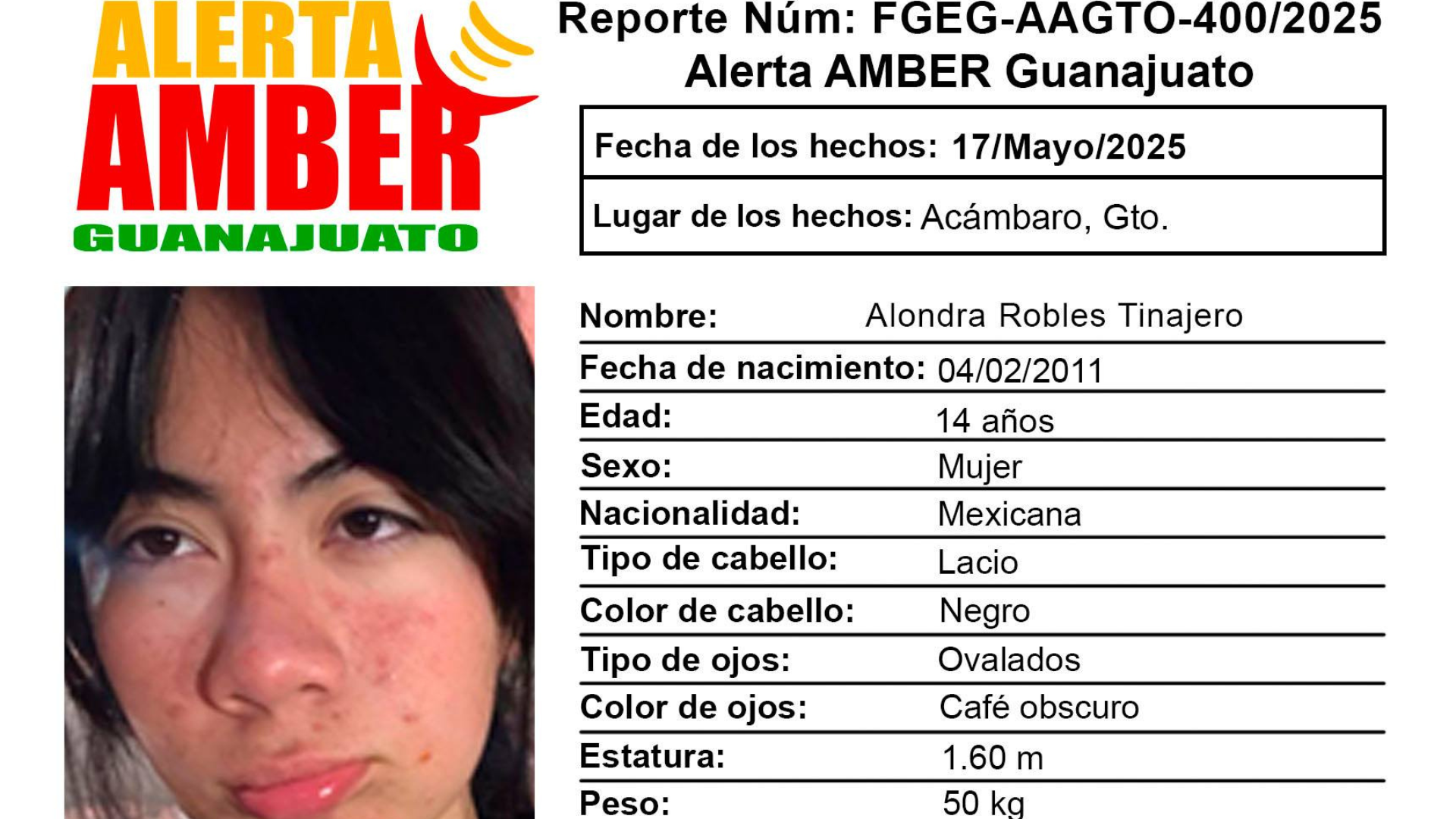 Desaparecidos Guanajuato: ¿Quién es Alondra Robles Tinajero y qué ...