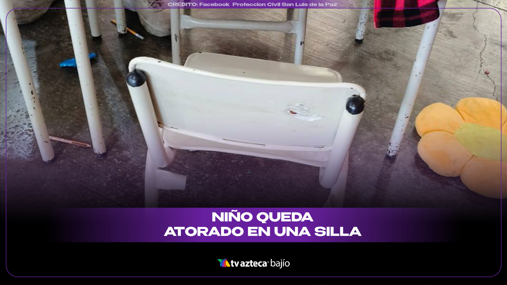 Niño de 5 años queda atorado en una silla en San Luis de la Paz; así ...