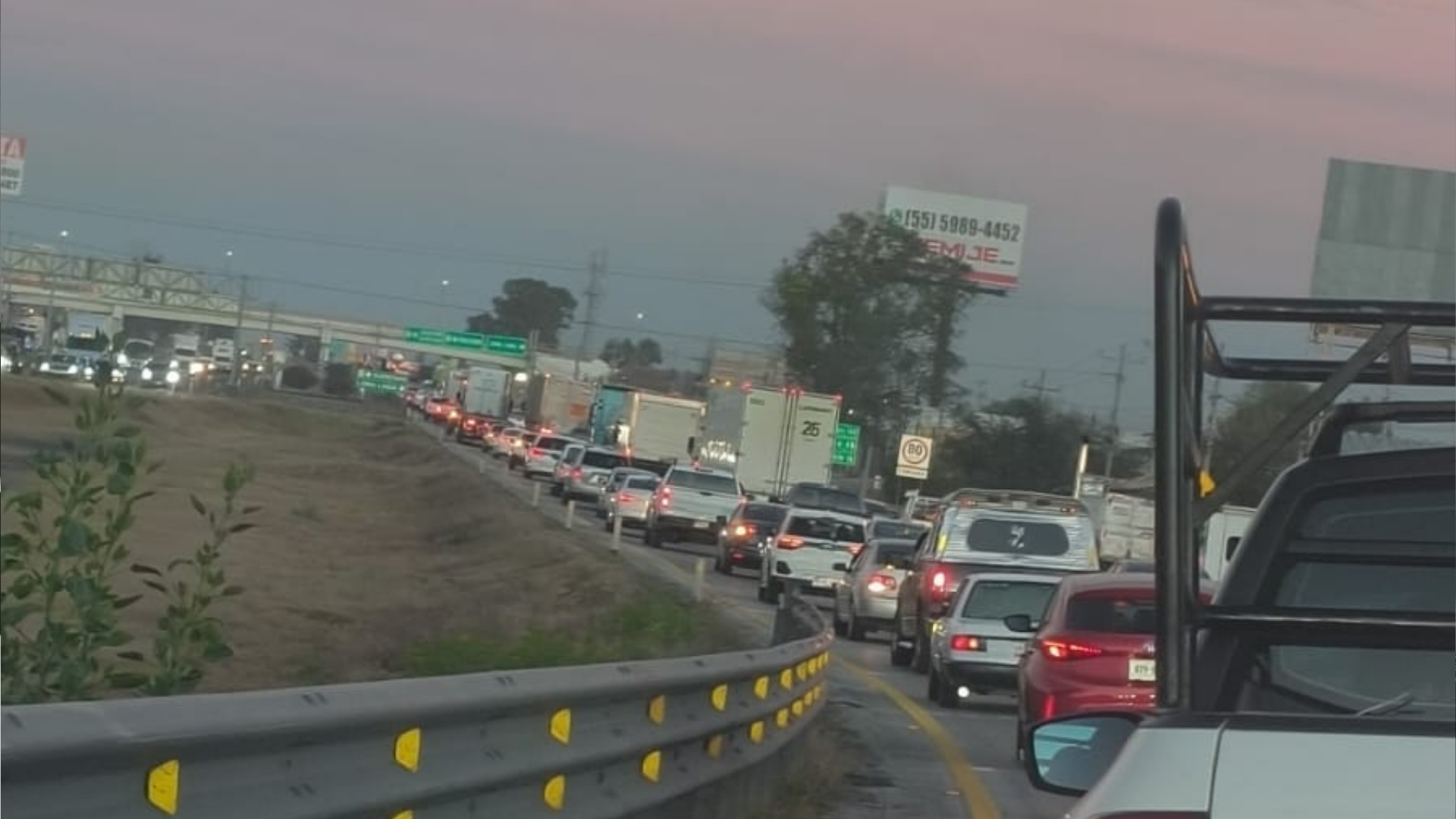 Tráfico autopista 57 hoy México Querétaro San Luis Potos