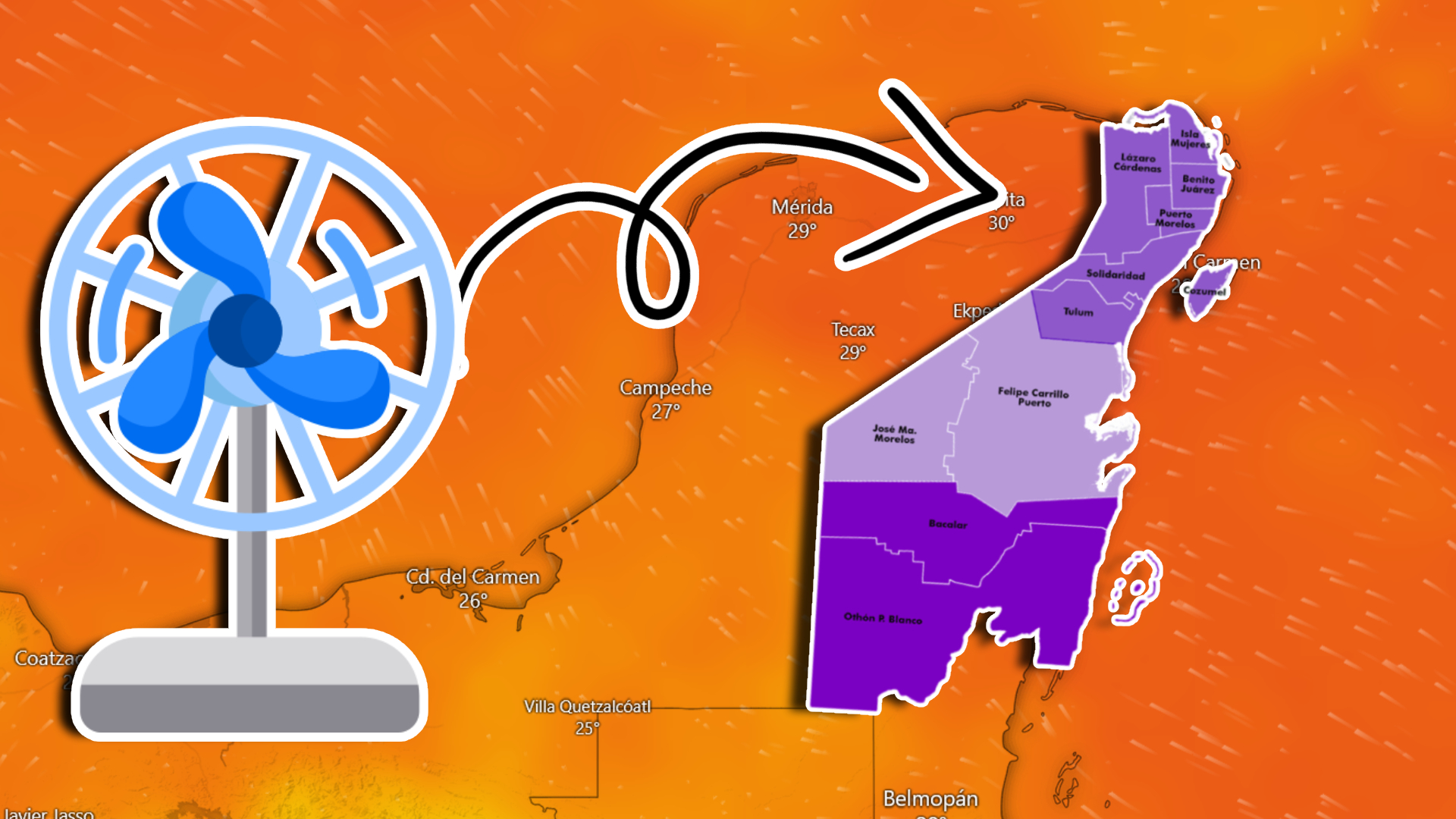 Este es el municipio de Quintana Roo con la temperatura más alta este 22 de septiembre de 2025