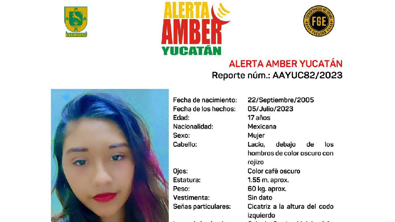 Activan Alerta Amber por mujer de 17 años desaparecida