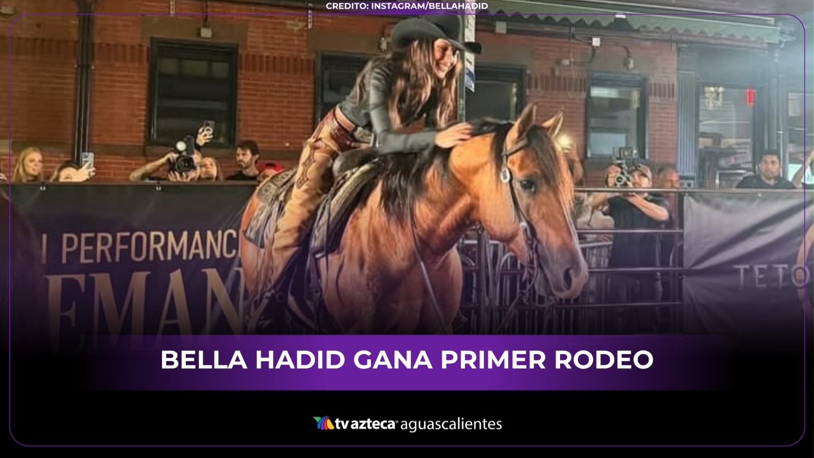 Bella Hadid gana su primer rodeo en cutting horses en Texas