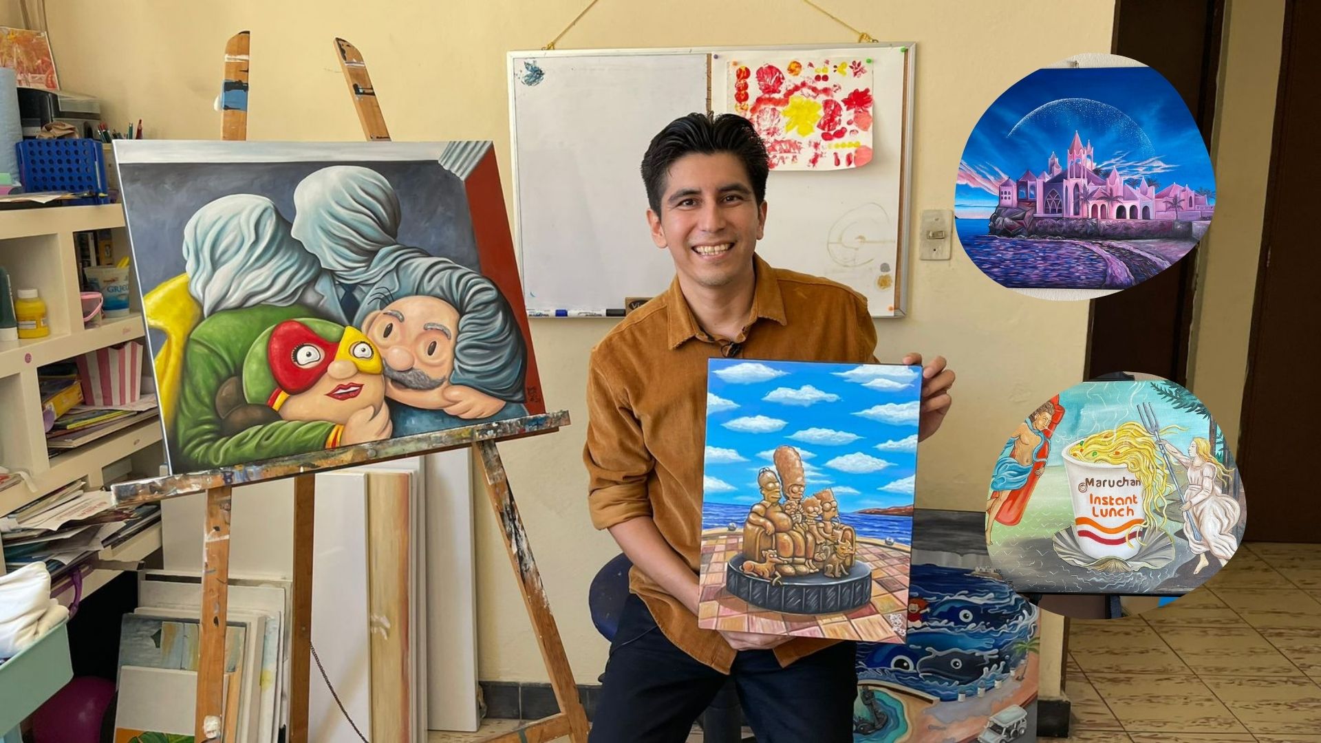 David Pinea, el pintor mazatleco que combina el arte con los memes, el ...
