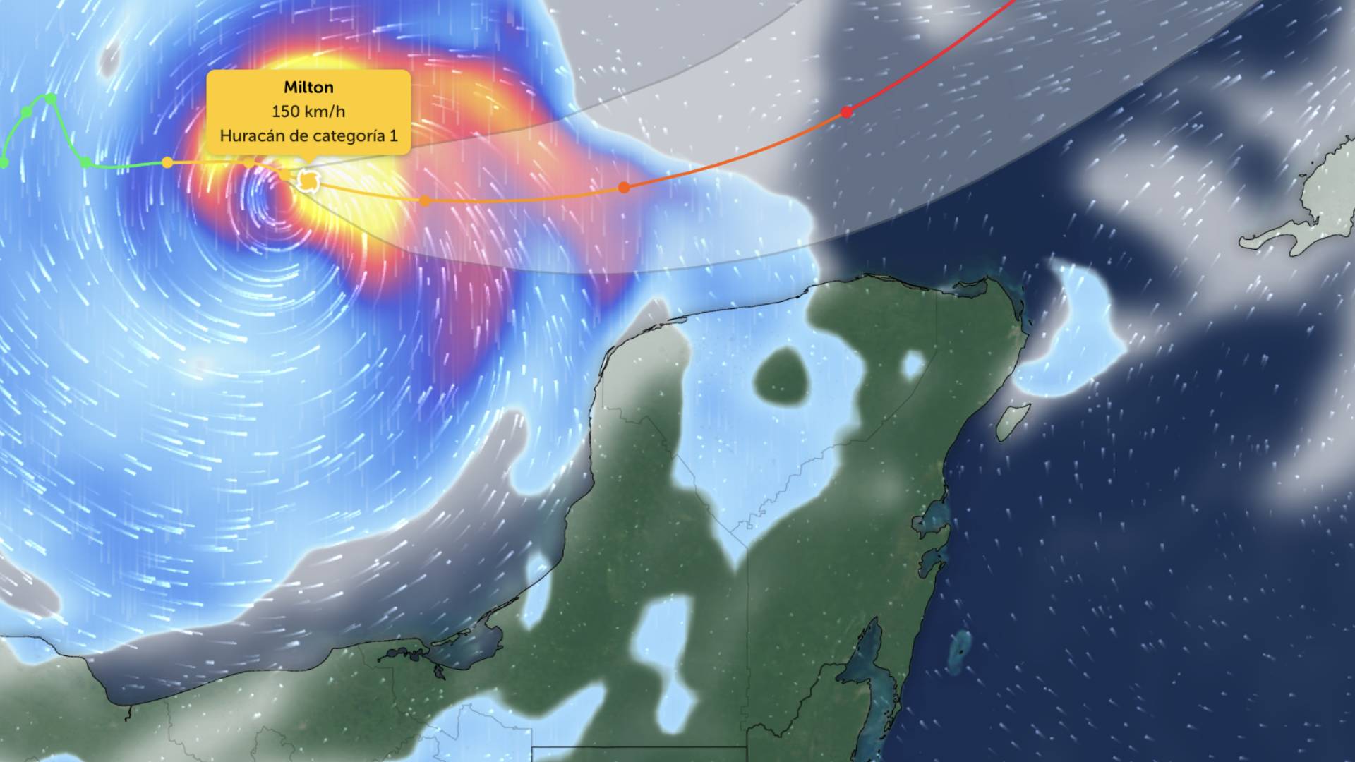 Trayectoria huracán Milton EN VIVO: Así avanza por el Golfo de México ...