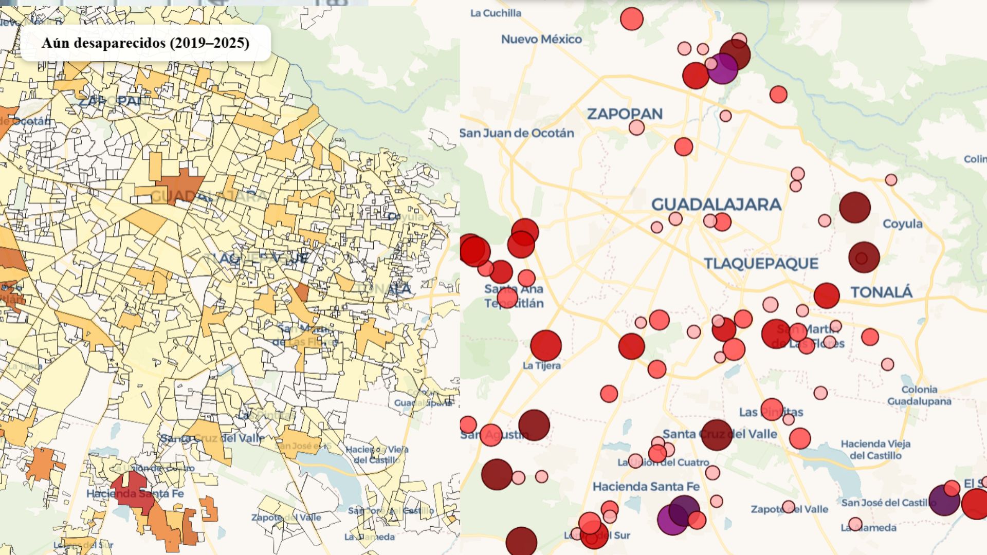 Realizan mapa de colonias con más desapariciones y fosas clandestinas ...