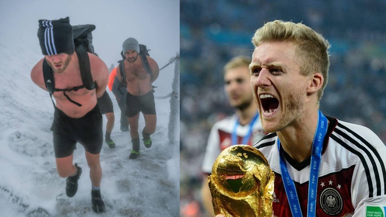 Andre Schürrle de campeón del Mundo con Alemania a hacer Wim Hof