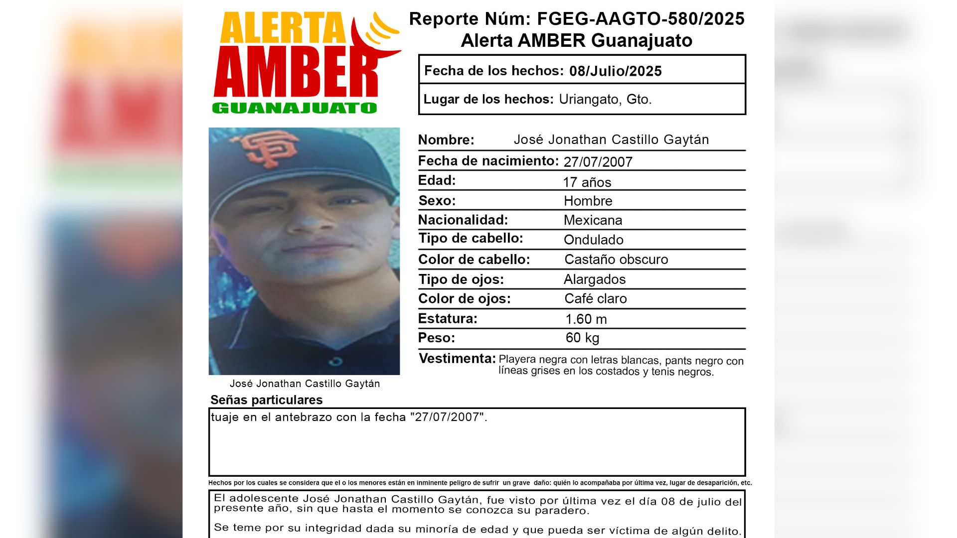 Desaparecidos Guanajuato: ¿Quién es José Jonathan Castillo Gaytán y qué ...