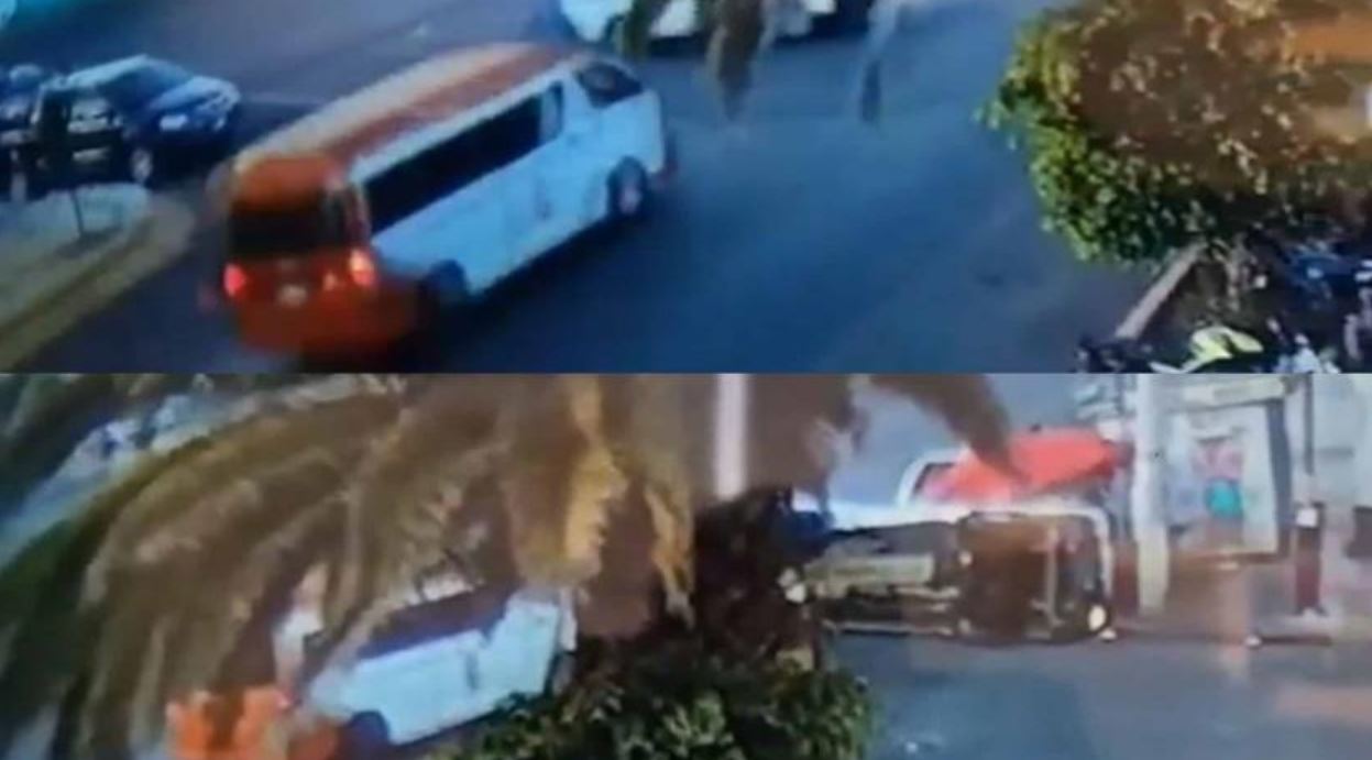 VIDEO: Choque entre dos combis en Nezahualcóyotl deja 9 heridos
