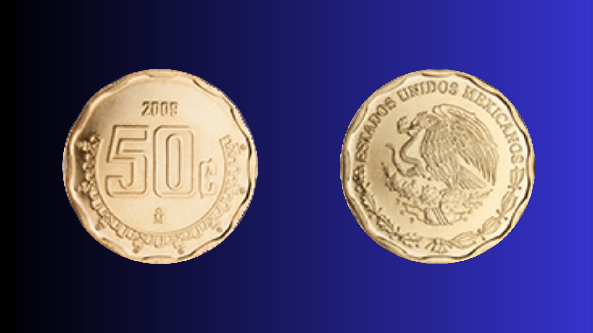 ¿Cómo es la moneda de 50 centavos que se vende en 7,000,000 de pesos?