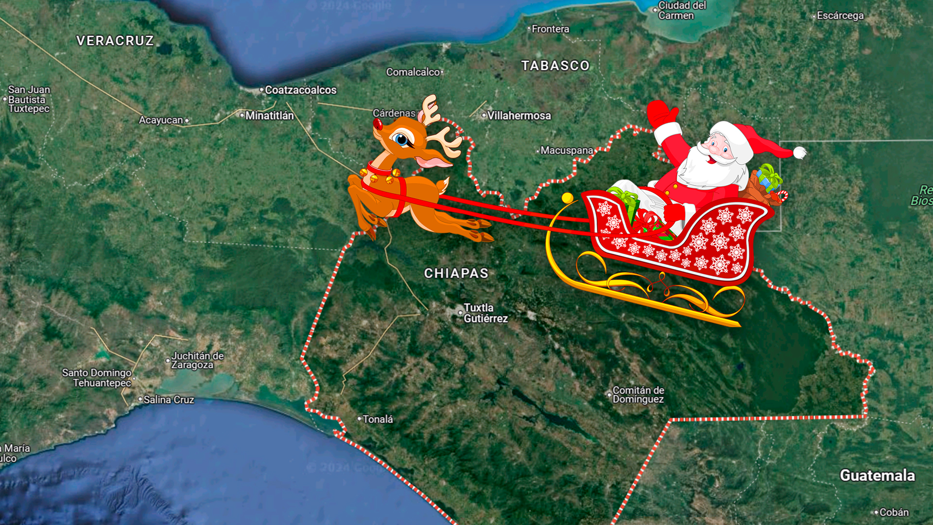 Santa Tracker 2024 en vivo: ¿A qué hora llega Santa Claus a Chiapas en Navidad?