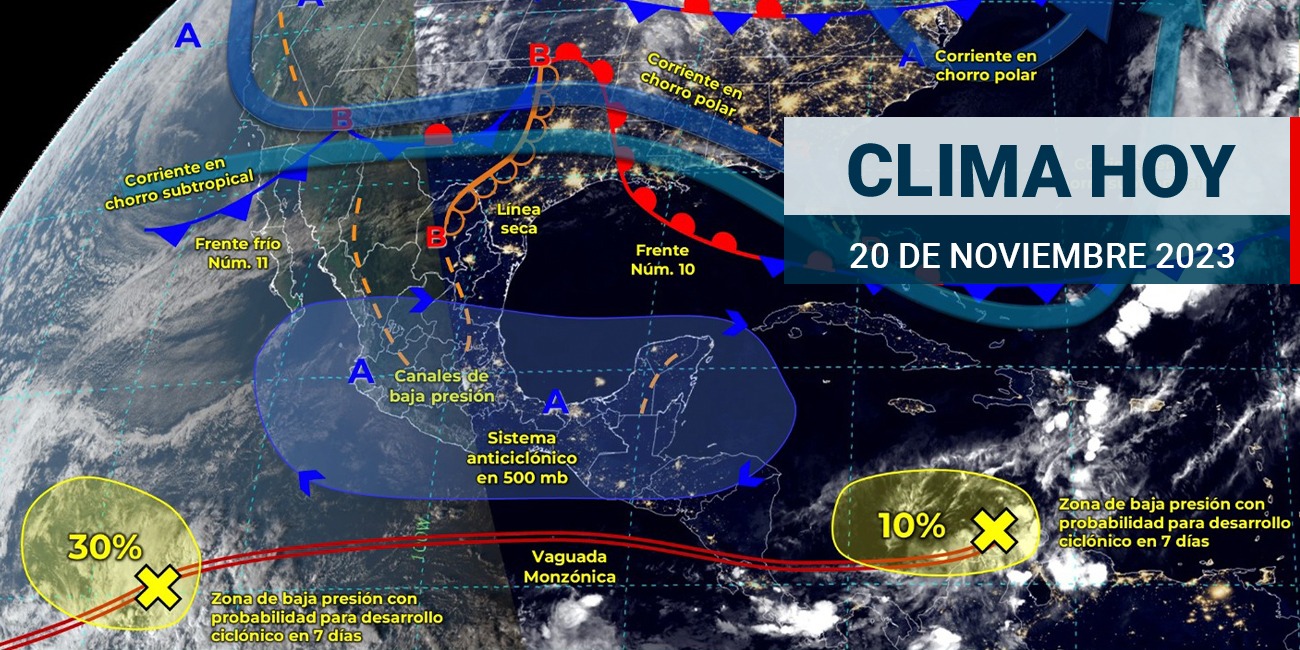 ¿Cómo será el clima en México este lunes 20 de noviembre?