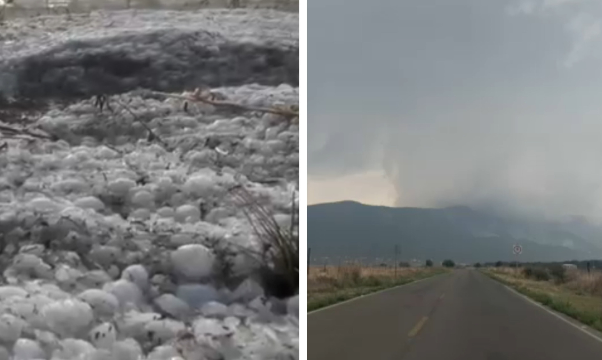Granizo azota Arteaga, pero incendio sigue activo