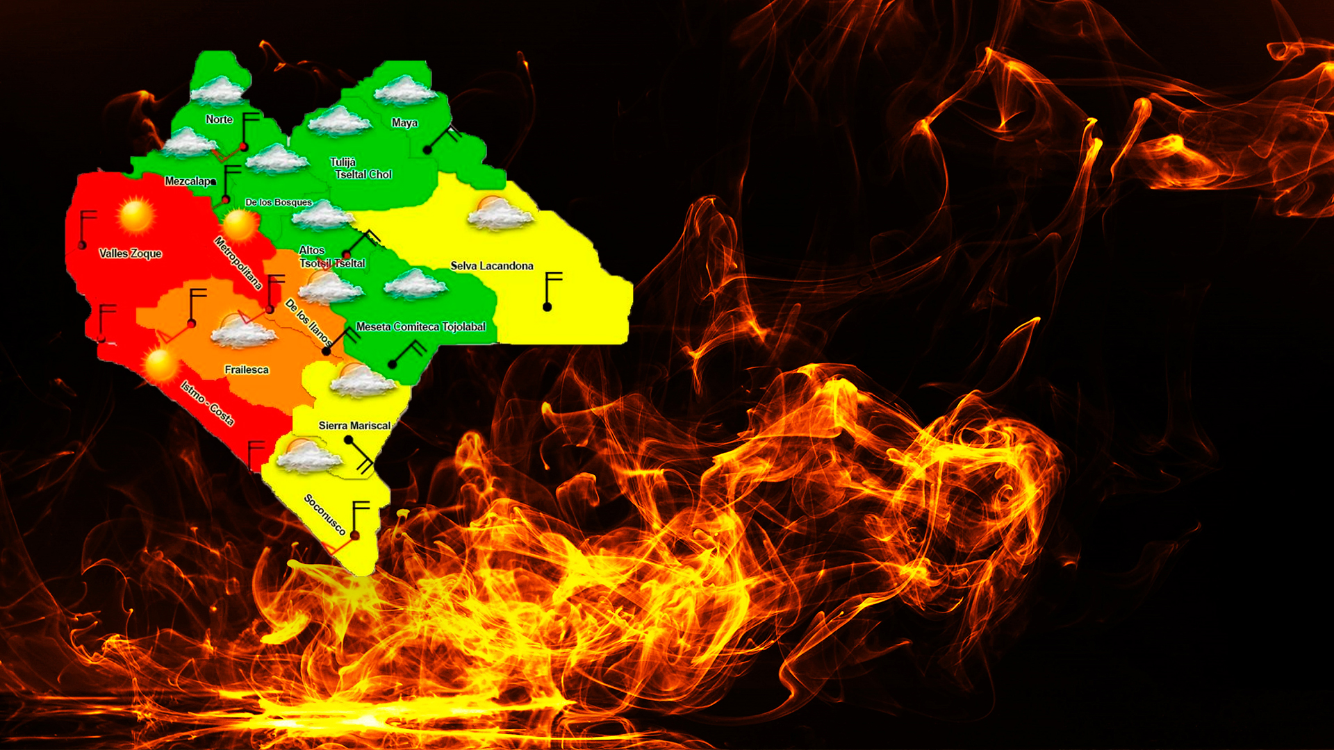 Semáforo de Incendios en Chiapas: 12 de municipios de Chiapas en ...
