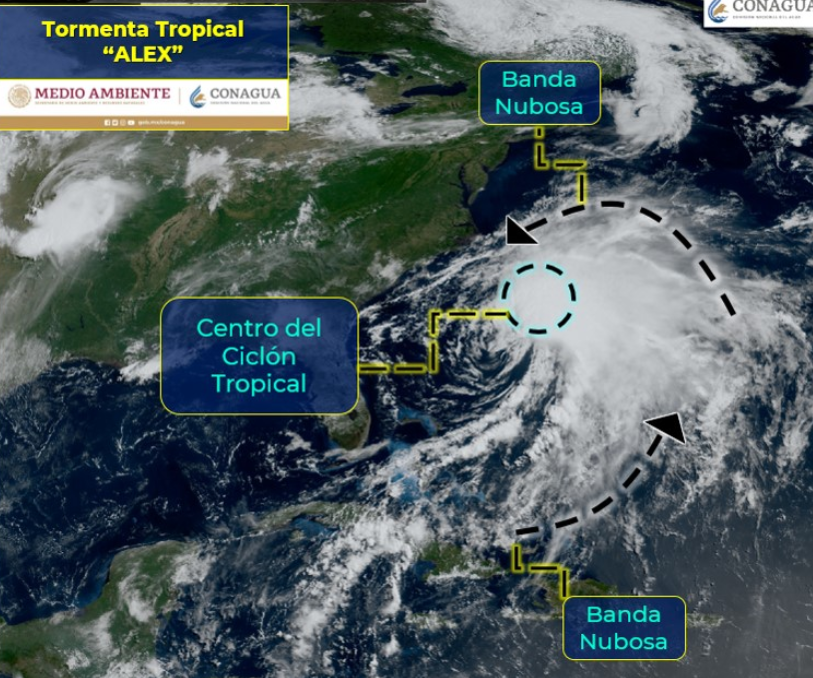 Se formó la tormenta tropical Alex en el Atlántico