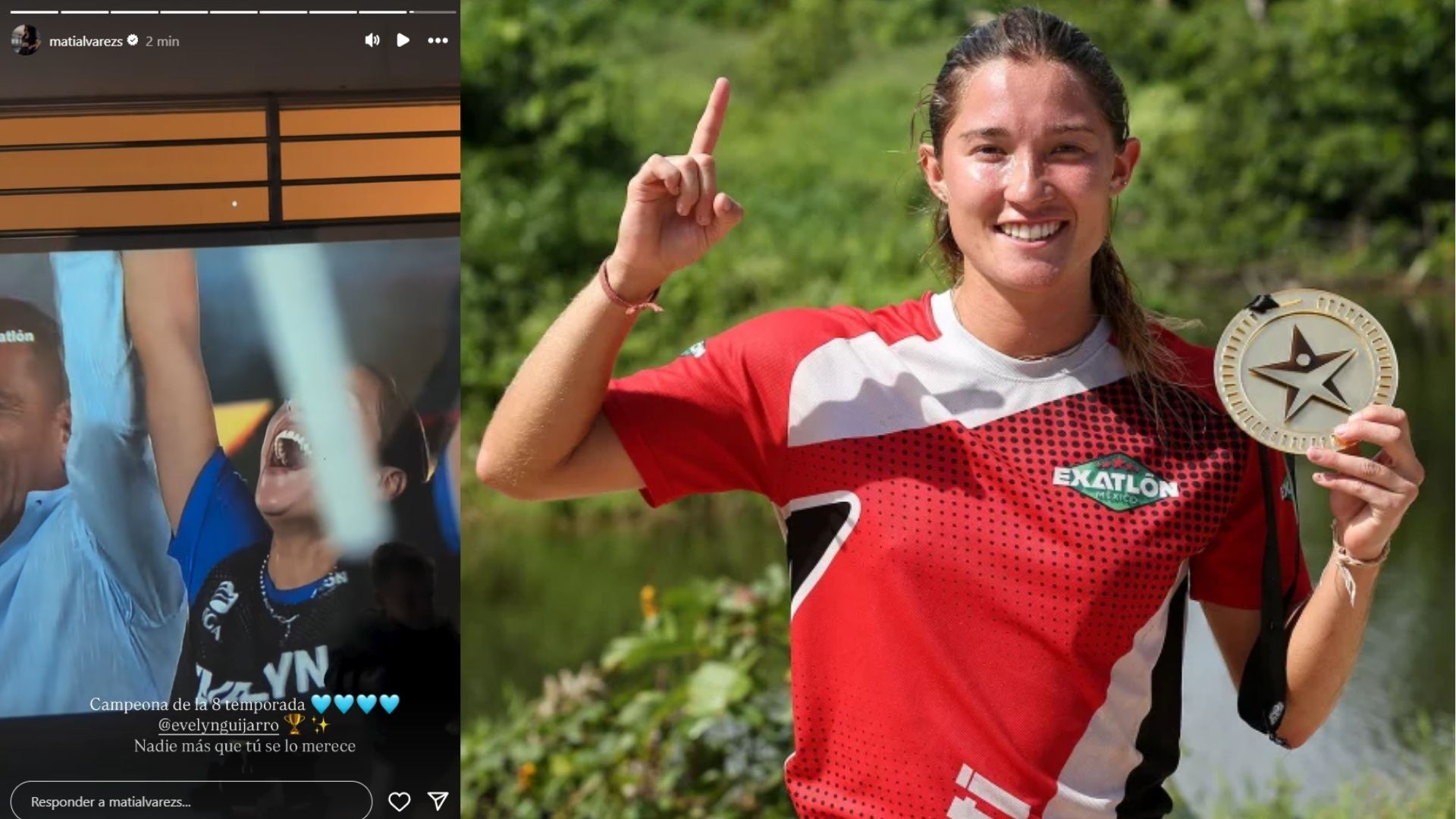 Evelyn Guijarro es felicitada por Mati Álvarez ante su campeonato en ...