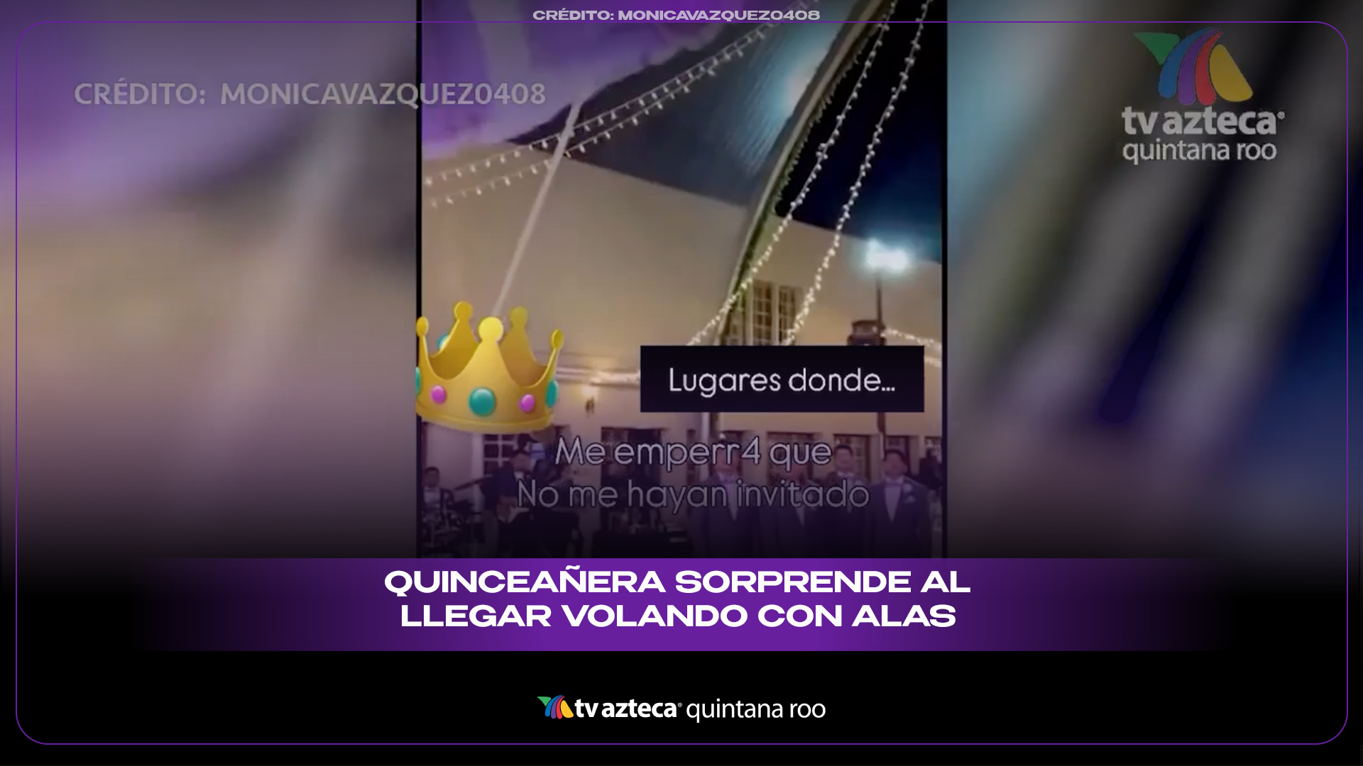 Quinceañera sorprende al llegar volando con alas y se vuelve viral