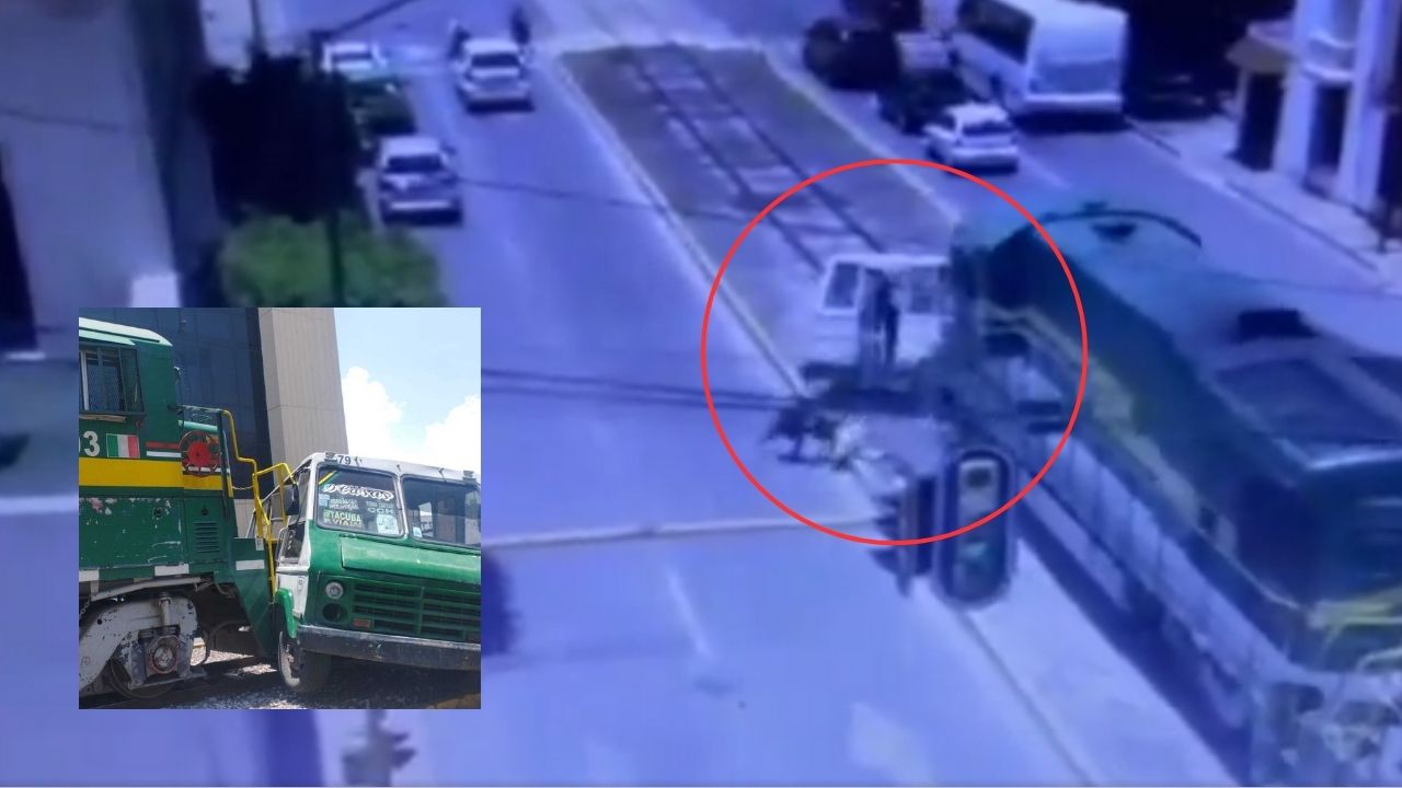 Edomex: Tren embiste microbús en Tlalnepantla y deja 4 lesionados (VIDEO)